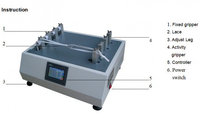 Shoe Lace To Eyelet Abrasion Test Machine With Touch Screen