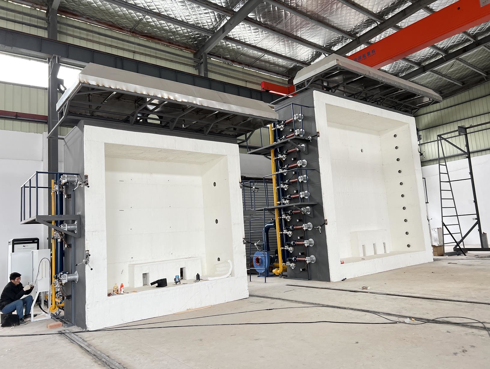 BS EN 1365 Vertical Furnace Fire Resistance Test For Non Load Bearing ...